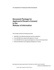 HUD-9887/9887A Release of Information – Housing-Forms